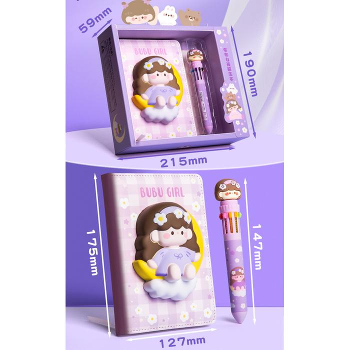 Jual Buku Notebook Squishy Set, Buku Catatan Diary Squishy 3d Kartun ...