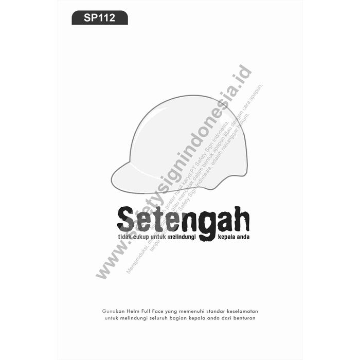 Jual SP112 Poster K3 Safety A1 - Gunakan Helm - Kota Cimahi - SAFETY ...