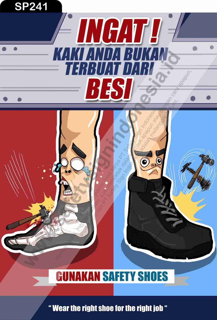 Jual SP241 Poster K3 Safety A2 - Ingat, Kaki Anda Bukan Terbuat Dari ...