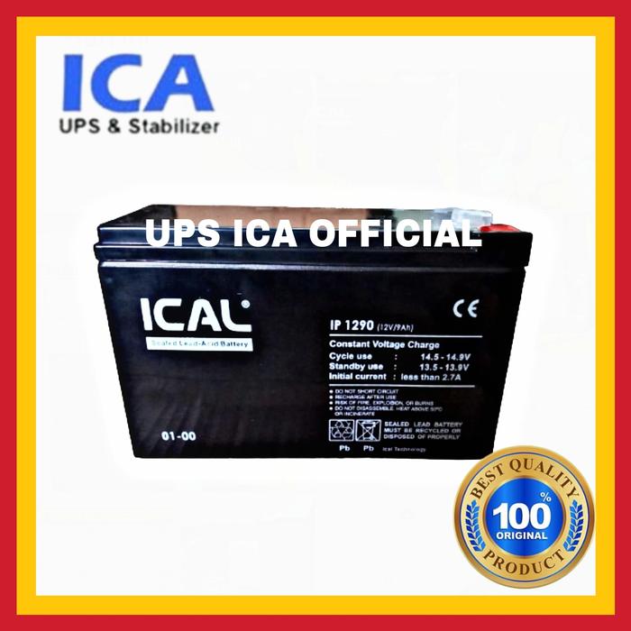 Jual BATTERY UPS ICA / ICAL IP 1290 / BATTERY ICAL IP1290 / 12V 9AH - Jakarta Pusat - UPS ICA ...