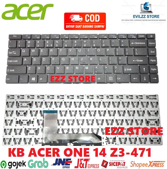 Jual KEYBOARD ACER ONE 14 Z3 471 Z3-471 UN.152SI.024 BLACK HITAM POWER ...