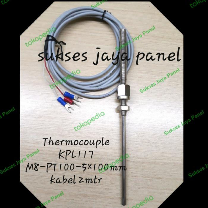 Jual thermocouple sensor panas KPL 117 PT100-5×100MM kabel 2mtr ...