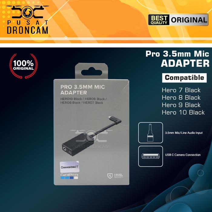 Jual Gopro Pro 3.5mm Mic Adapter Original - Microphone Adaptor Gopro 3 ...