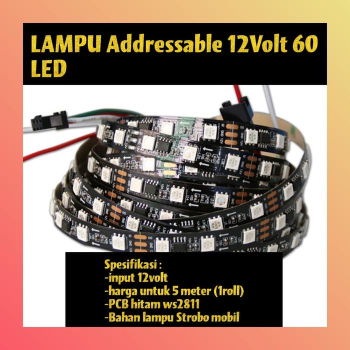 Jual Lampu WS2811 12V 60 LED/METER (BLACK PCB) - Jakarta Utara ...