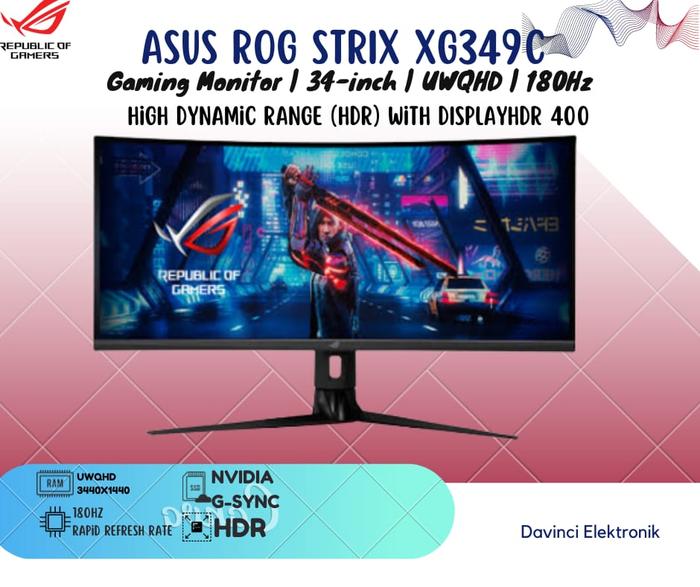 Jual ASUS ROG STRIX XG349C GAMING MONITOR 34" UWQHD HDR IPS 180Hz 1MS ...