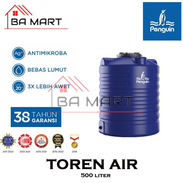 Jual TANGKI TANDON TOREN AIR WATER TANK AIR BLOW PENGUIN 500L TORN TW ...