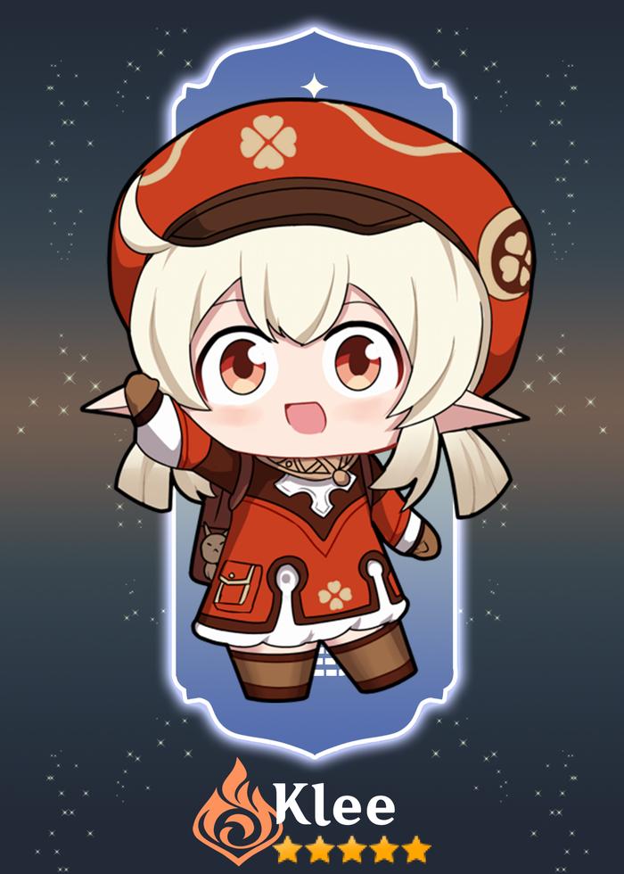Jual Keychain Acrylic Genshin Impact - Klee (2 side) by Marin Liekuriva ...