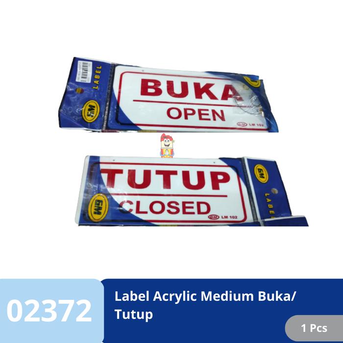 Jual Label Akrilik Tulisan Buka/Tutup - Plat Label - Kota Denpasar ...
