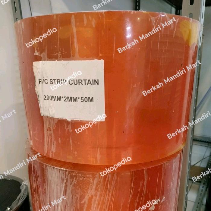 Jual pvc strip curtain yellow 2mm x 20cm x 50m tirai plastik PVC roll ...