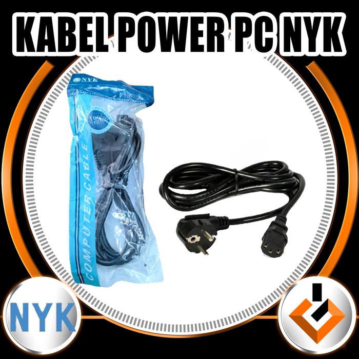 Jual KABEL POWER PC NYK 1.5M CABLE KOMPUTER CPU ORIGINAL HIGH QUALITY ...