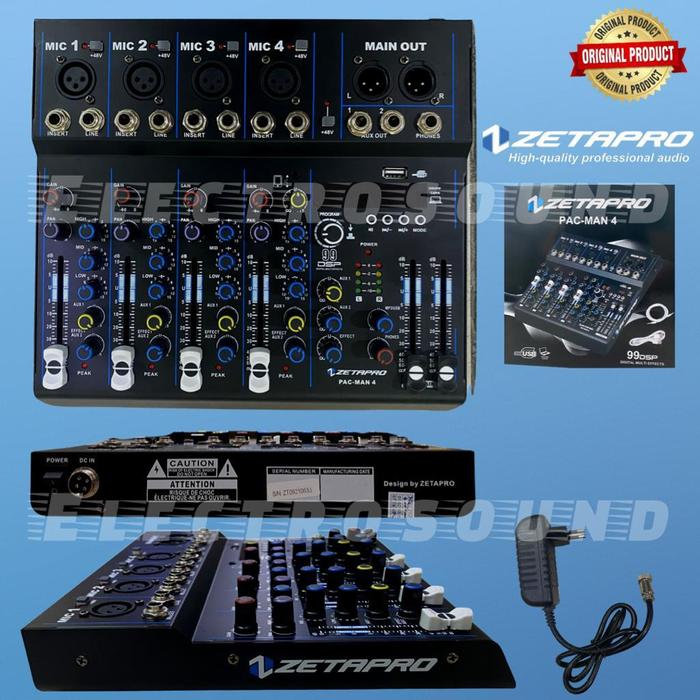 Jual MIXER AUDIO ZETAPRO PACMAN 4 / Mixer Zetapro Original BLUETOOTH - Jakarta Barat ...