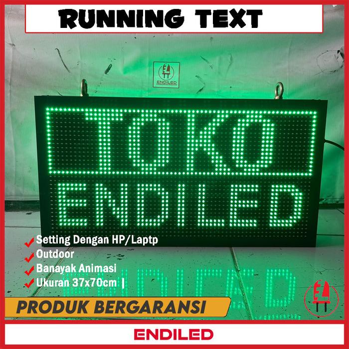 Jual Led Running Text 2 sisi Outdoor seting via Wifi - Hijau - Kota ...