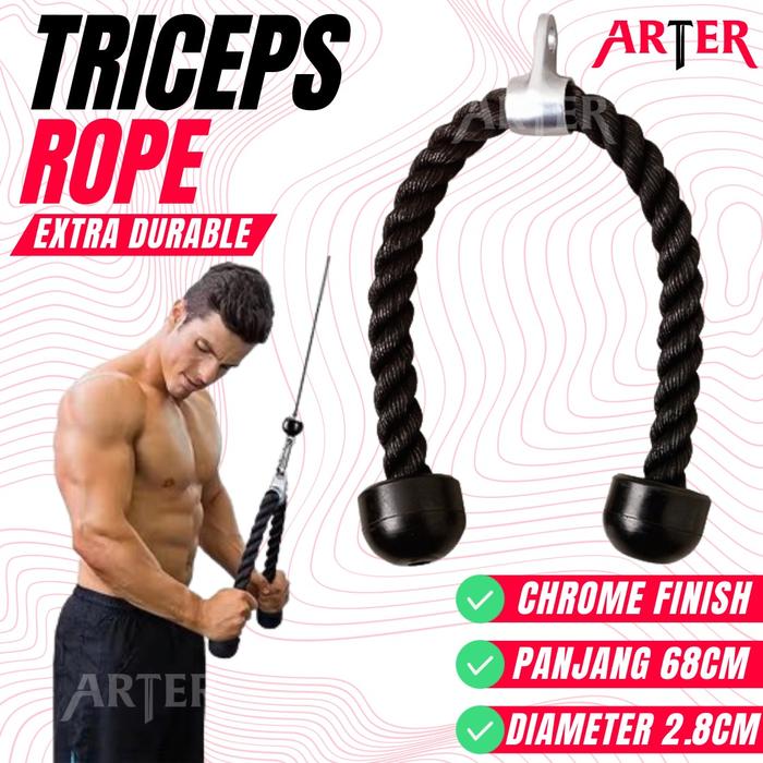 Jual ARTER Tricep Rope Tali Pull Rope Biceps Latihan Otot Trisep Gym ...