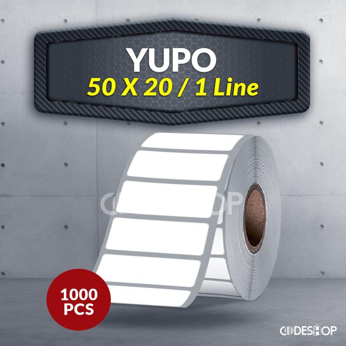 Jual Yupo Stiker Label Barcode Yupo Ukuran 50 x 20 mm 1 Line Isi 1000 ...