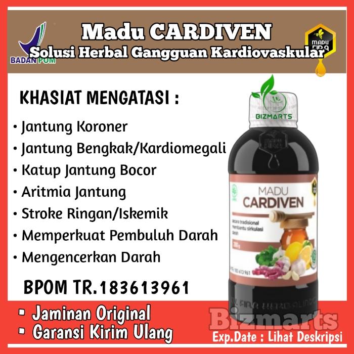 Jual Madu Kardiven Obat Jantung Stroke Pengencer Darah Cardiven ...