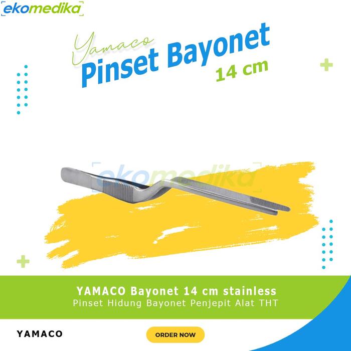 Jual Pinset Hidung Bayonet Penjepit Alat THT YAMACO Bayonet 14 cm ...