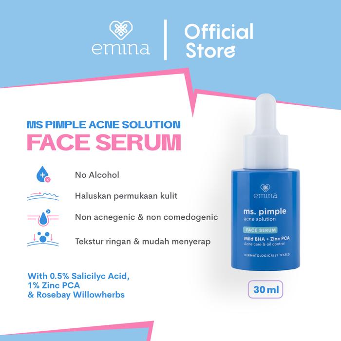 Promo Emina Ms. Pimple Acne Solution Face Serum 30 mL - Serum Atasi ...