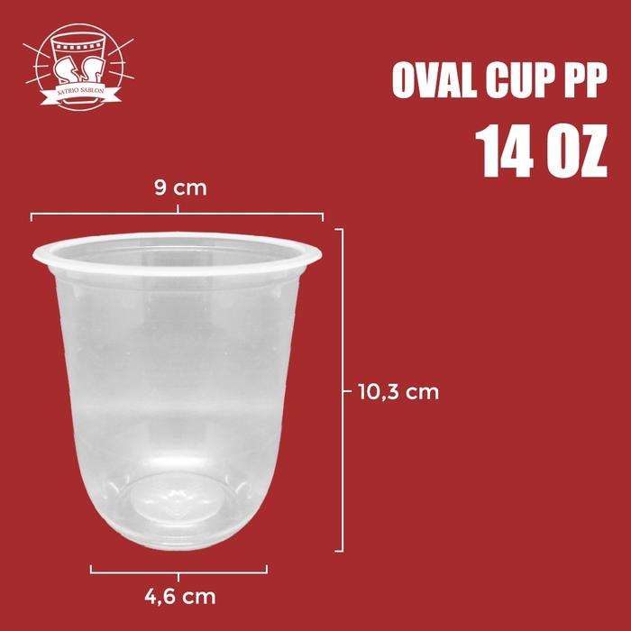 Jual Gelas plastik | gelas plastik oval 14 oz | plastik cup - Kota ...