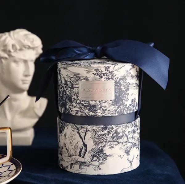 Jual Kotak Kado hardbox Cylinder Box Packaging with Ribbon Gift Box ...