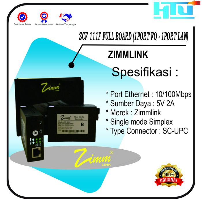 Jual Media Converter Zimmlink ZCF 111F - Kota Bekasi - Hartelindo Fiber Optic | Tokopedia
