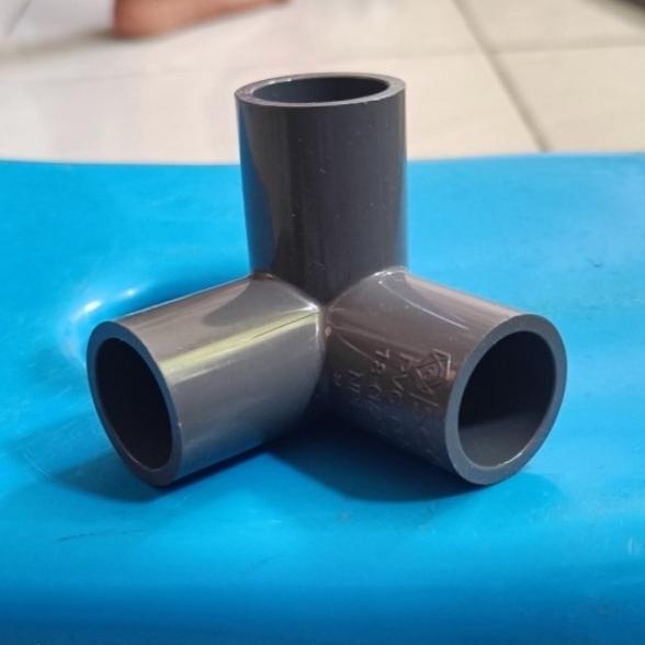 Jual Tee pipa cabang 3 ukuran 3/4" / T / 3 way side Tee pvc 90 derajat ...