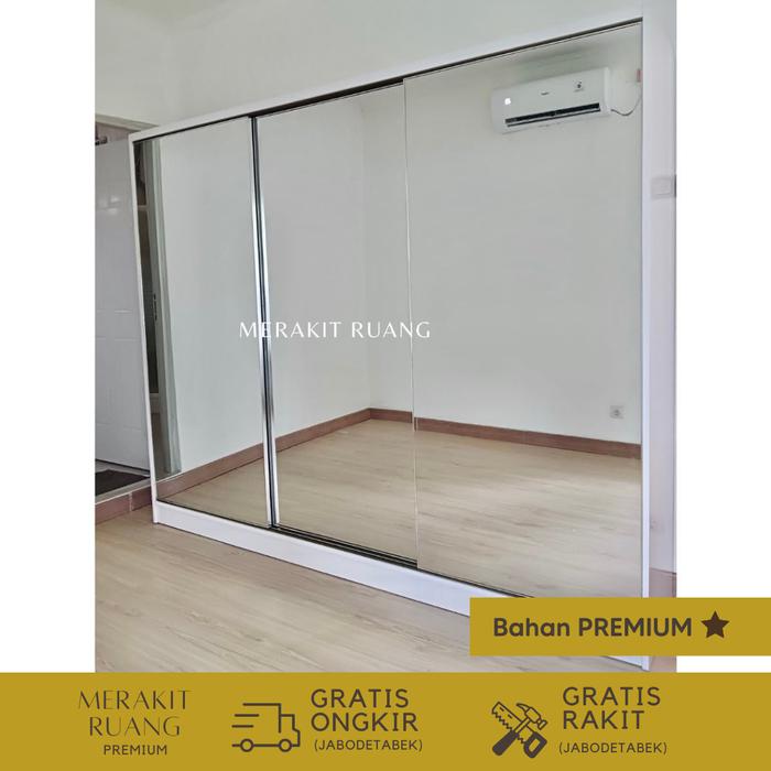 Jual Lemari Sliding Door 3 Pintu Mewah Premium - 245x50x200cm - Kota ...