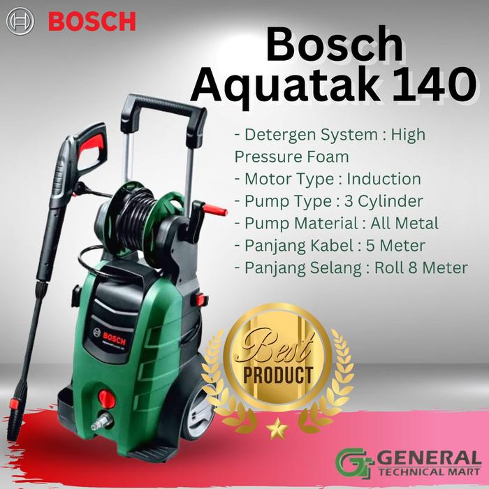 Jual Bosch Jet Cleaner Aquatak 140 Bar Mesin Cuci Kendaraan AQT140 ...