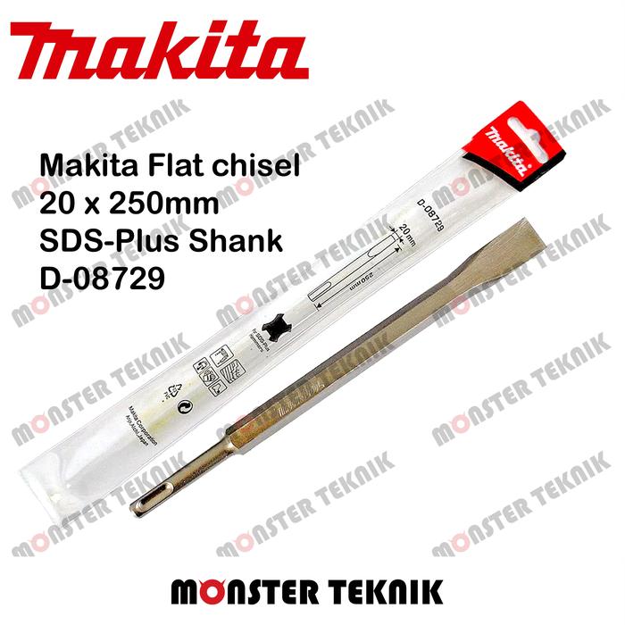 Jual Mata Bobok 20mm Makita Flat Chisel Pipih 20 x 250mm SDS plus D ...