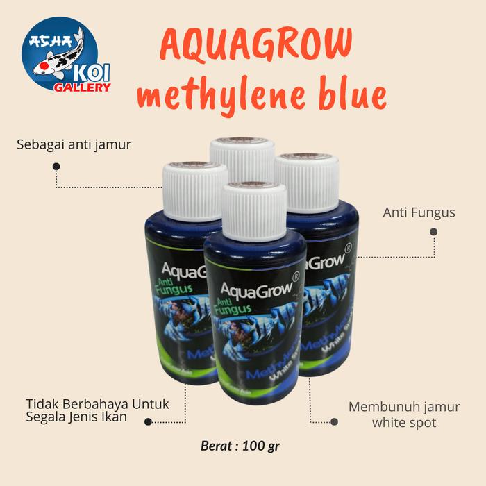 Jual AQUAGROW ANTI FUNGUS METHYLENE BLUE WHITE SPOT KILLER 100ML - Jakarta Selatan - Asha Koi ...