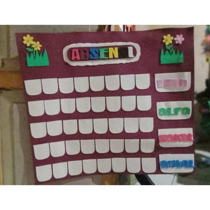 Jual ABSENSI KEKINIAN/ABSENSI KELAS PRAKTIS/HIASAN DINDING ABSENSI - 40 ...