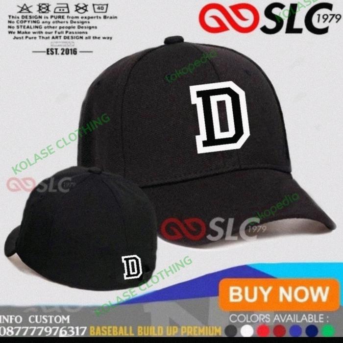 Jual TOPI BASEBALL BUILD UP PREMIUM INISIAL HURUF D CUSTOM E41 - KOLASE ...