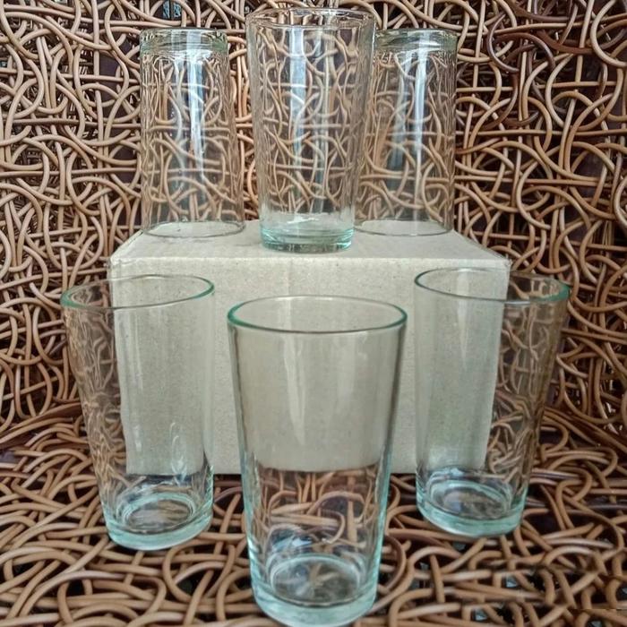 Jual gelas polos tinggi bening / gelas putih polos - Kota Surakarta ...