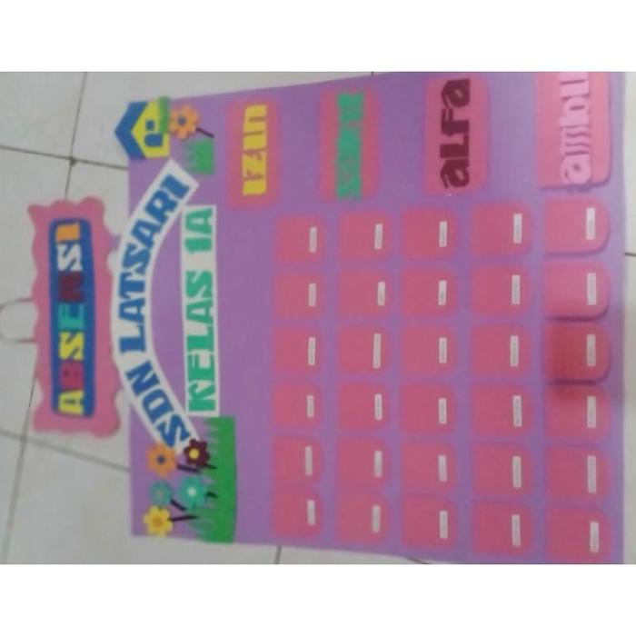 Jual ABSENSI KEKINIAN/ABSENSI KELAS PRAKTIS/HIASAN DINDING ABSENSI ...