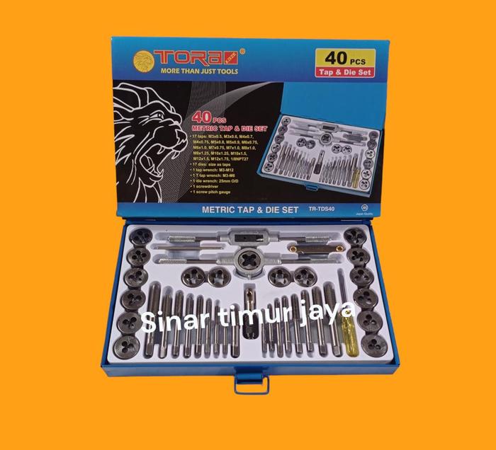 Jual Tora 40 PCS Box Besi Hand Tap Set Gagang Tap Alat Senai Set ...