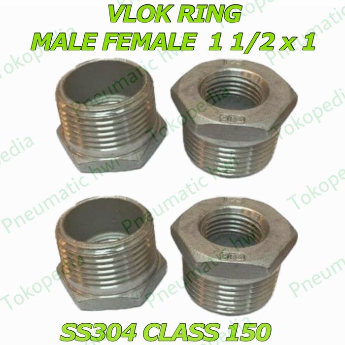 Jual vlok ring 1 1/2 x 1 stainless steel male female - Jakarta Barat ...