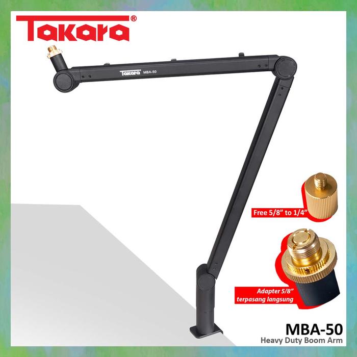 Promo TAKARA MBA-50 Heavy Duty Boom Arm / Overhead Arm for mic, phone,camera Cicil 0% 3x ...