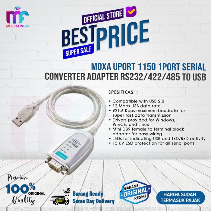 Promo MOXA UPort 1150 1Port Serial Converter Adapter RS232/422/485 to USB Cicil 0% 3x - Jakarta ...