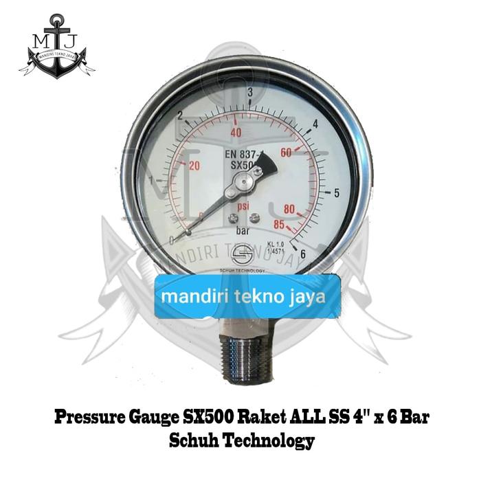 Jual Pressure Gauge SX500 Raket ALL SS 4" x 6 Bar Schuh Technology - Jakarta Barat - Mandiri ...