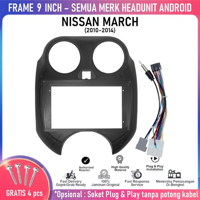Jual Frame OEM 2010 NISSAN MARCH Head Unit Android 9 inch Universal ...