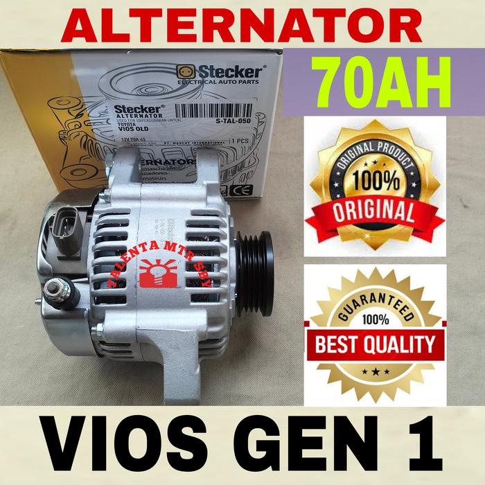 Jual BERGARANSI. 70A. ALTERNATOR VIOS GEN 1 OLD LAMA DINAMO AMPER ...