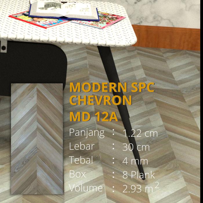 Jual Lantai SPC Modern Chevron Warna Kayu Tebal 4 mm - MD 12 - Jakarta ...