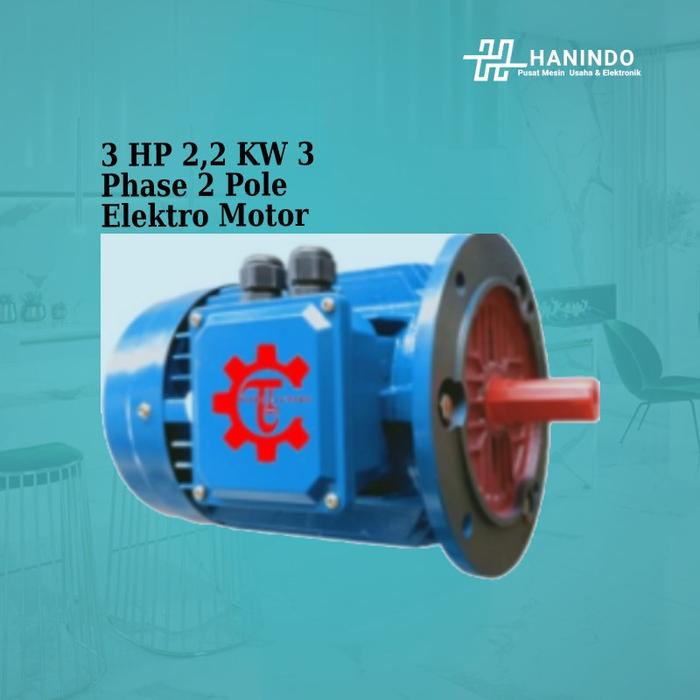 Jual 3 HP 2,2 KW 3 Phase 2 Pole Elektro Motor/dinamo/Motor Induksi B5 - Kota Bandung - HANINDO ...