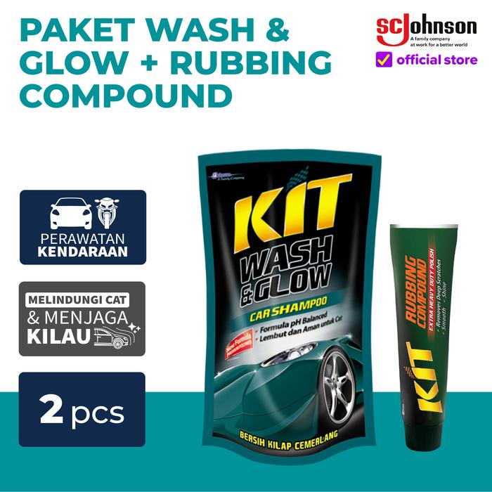 Jual Paket KIT Wash & Glow Pouch 720mL + KIT Rubbing Compound 60gr ...