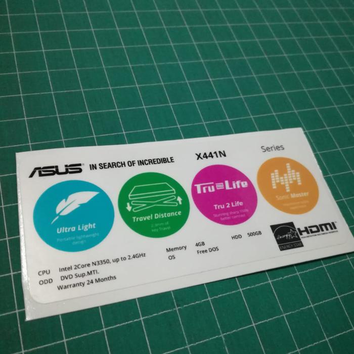 Jual Stiker Spesifikasi Laptop Asus X441N - Kab. Cirebon - DJong ...