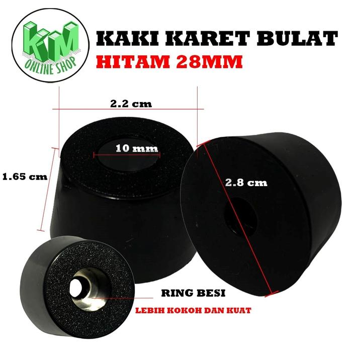 Promo Karet Kaki untuk Kursi Meja Bulat / Karet Bulat Anti Slip Hitam ...