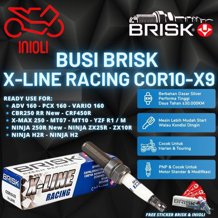 Jual BUSI IRIDIUM BRISK X-LINE RACING COR10-X9 ADV PCX VARIO 160 K1Z ...