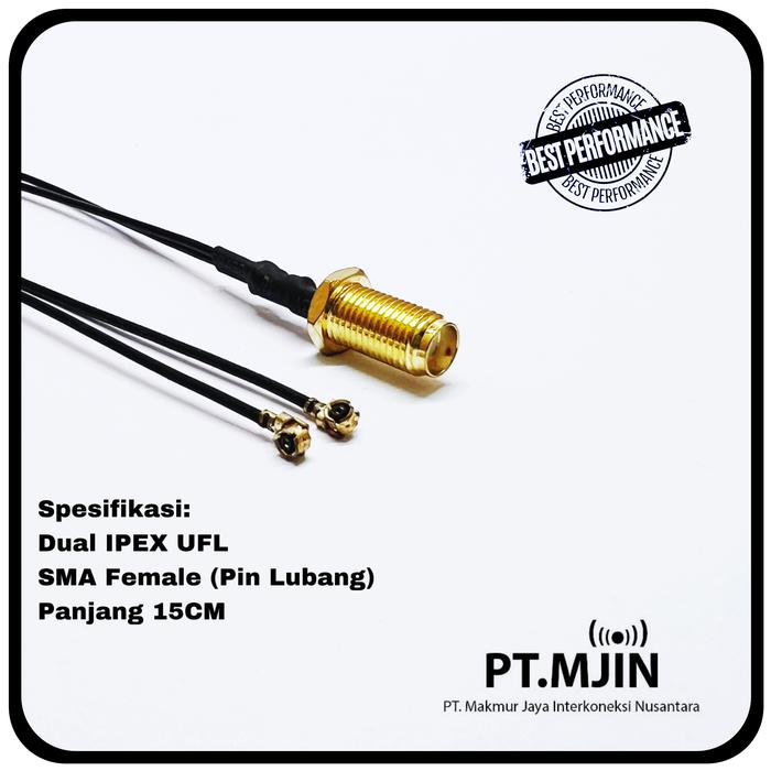 Jual Kabel Pigtail Dual IPEX UFL ke SMA Female Panjang 15CM - Jakarta ...