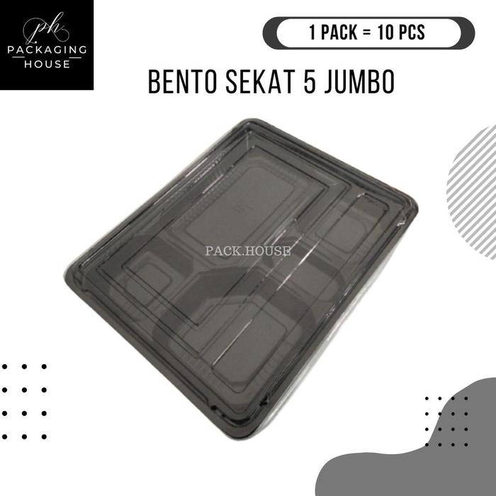 Jual Bento Sekat 5 Jumbo | Mika Bento Sekat 5 Jumbo 10 Pcs / Pack Box Bento - Kab. Sidoarjo ...
