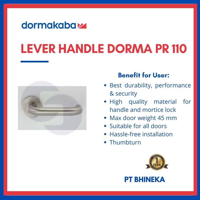 Jual Dorma PR 110 Lever Handle, Mortice Lockset & PC Cylinder dormakaba ...