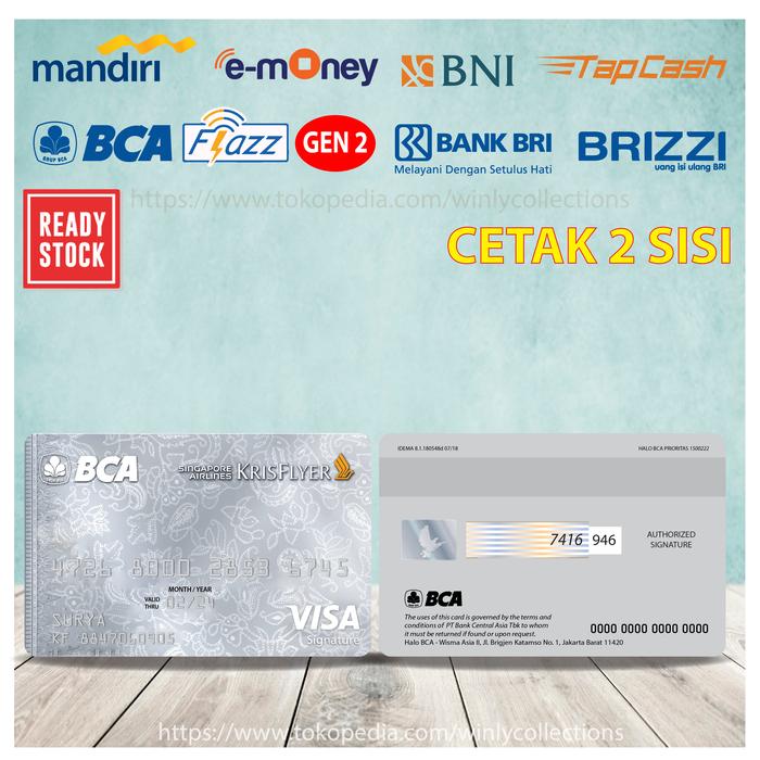 Jual KARTU EMONEY MANDIRI BCA BNI BRI GEN 2 DESIGN KRISFLYER SILVER- 2 ...